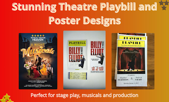 Design stunning theatre posters, brochures, playbills and flyer designs ...