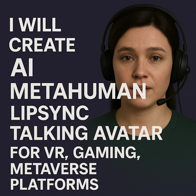 Create ai metahuman lipsync talking avatar for vr, gaming, metaverse ...