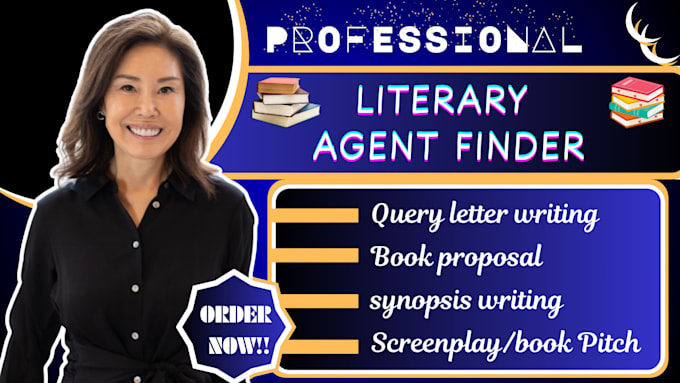 Find top active literary agents, write query letter, and write book ...
