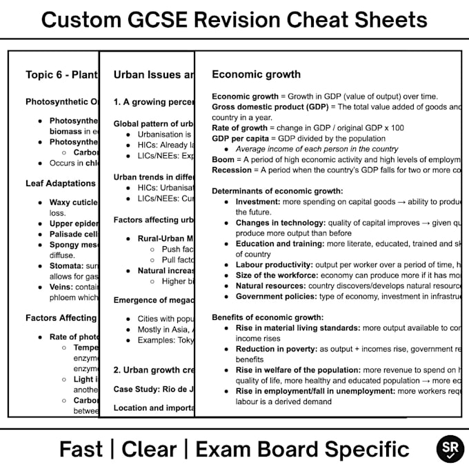 Create detailed gcse cheat sheets for fast exam revision by ...