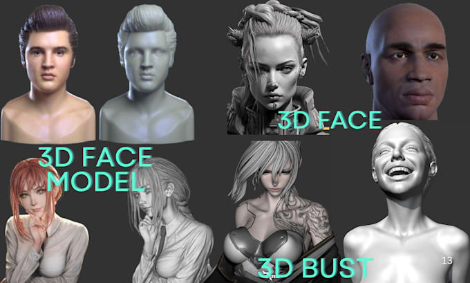 Realistic 3d head model, bust model, and 3d face for 3d printing by ...