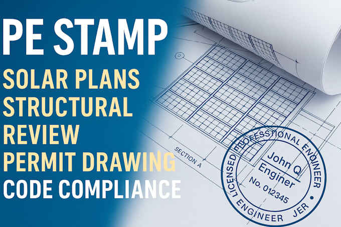 Pe stamp solar plans structural review permit drawing code compliance ...