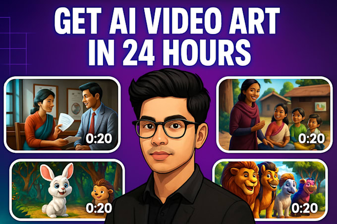 Create ai art video or animated story using ai by Sanober_zafar | Fiverr