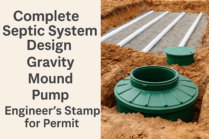 Complete septic system design gravity, mound, pump engineer stamp for ...
