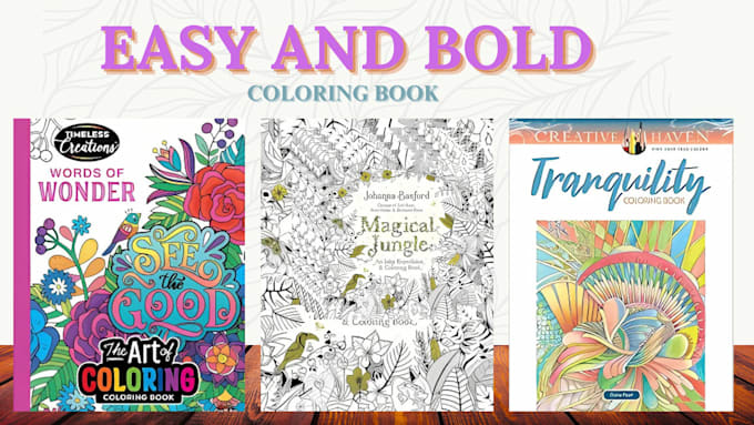 Do easy and bold coloring book for adult low content book book cover by ...