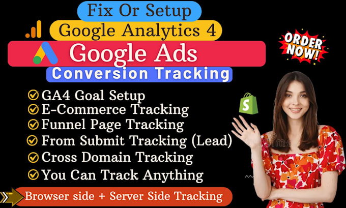 Fix or setup google analytics 4, ga4 ecommerce tracking, conversion tracking gtm by Ppc_tanha ...