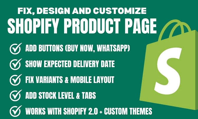 Fix and customize shopify product page add buttons delivery date ...