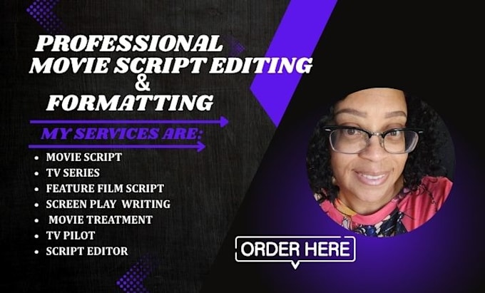Do movie script formatting, script editing, screenplay editing by Sophia7676 | Fiverr