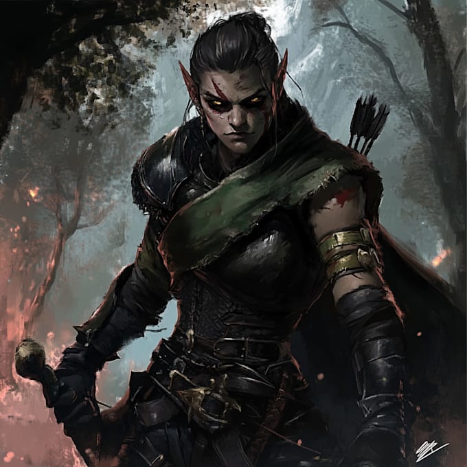 Make a fantasy character concept art dnd character art by Tanaaes | Fiverr