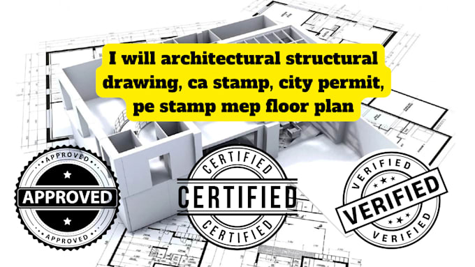 Architectural structural drawing, ca stamp, city permit, pe stamp mep floor plan by Joealbert ...