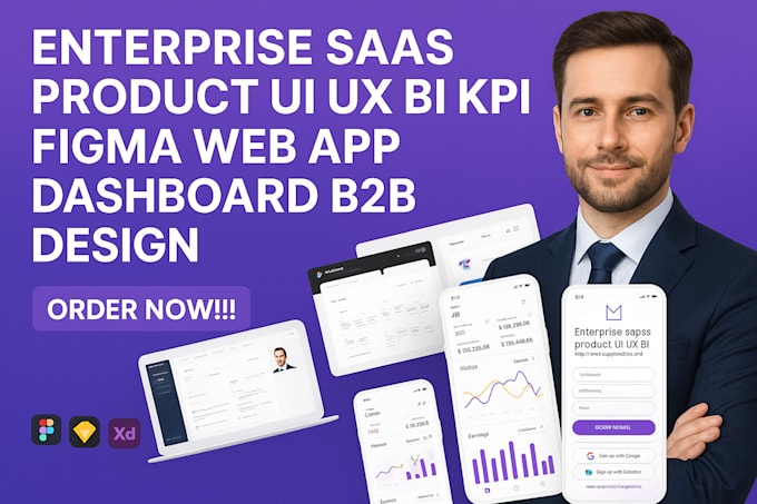 Design enterprise saas product ui ux bi kpi figma web app dashboard b2b ...