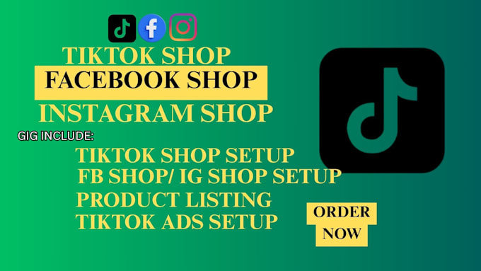 Create tiktok shop, facebook shop, instagram shop setup, fix meta fb ...