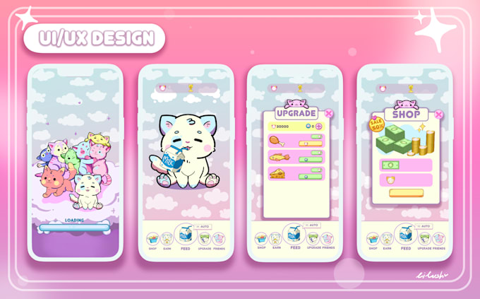 Design cozy and cute ui for games and apps by Lillilu | Fiverr