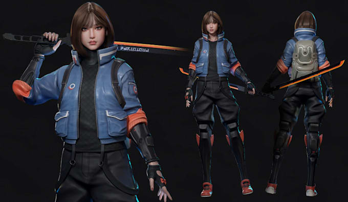 Build 3d model for mmd,ue5 game character,combat animation,nsfw 3d model,ue5 rig by Raghvie | Fiverr