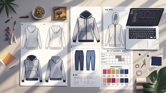 Create fashion apparel clothing tech pack and mockups by Robkingsley1 ...