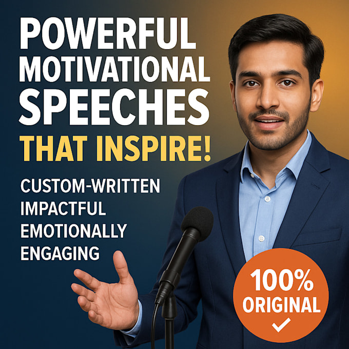 Write motivational and mindset transformation speeches by Zoha_fat | Fiverr