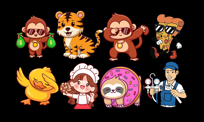 Design a cartoon podcast logo, caricature, avatar, mascot and podcast ...