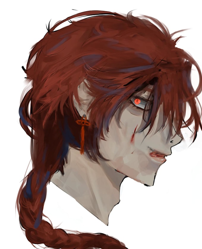 Draw a fully rendered image in an anime or semirealism style by Trirori ...