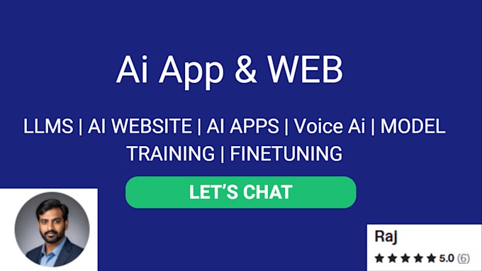 Develop ai app, ai saas, ai website and ai mobile app by Raj151 | Fiverr