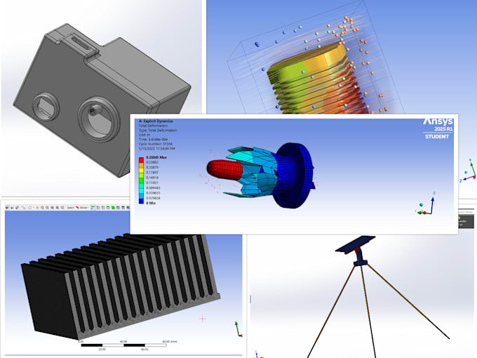 Do 3d cad modeling fea simulations and cfd analysis by Chiranth777 | Fiverr