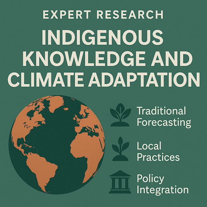 Research indigenous knowledge and climate adaptation strategies by Nicashii | Fiverr