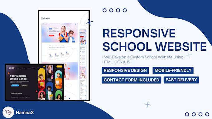 Design and develop a responsive school website by Hamnafaisal12 | Fiverr