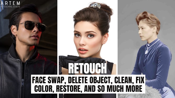 Face swap and do photo editing in photoshop by Artemretouching | Fiverr