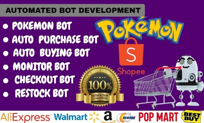 Code pokemon center bot auto purchase bot checkout bot amazon bot target bot by Carl_k12 | Fiverr
