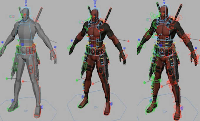 Rig 3d models, characters, monsters, and animal by Jounpaul | Fiverr