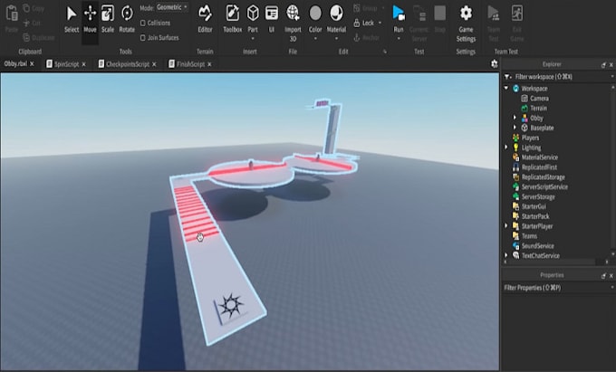 Develop you a complete roblox game, obby, horror, puzzle, tycoon, simulator game by Cliffmark148 ...