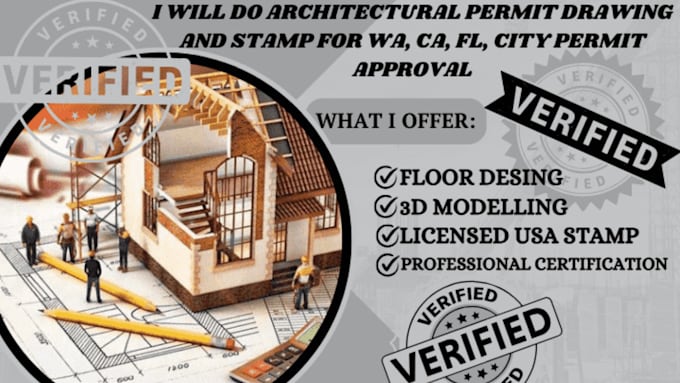 Design and stamp architectural and engineering drawings for city ...