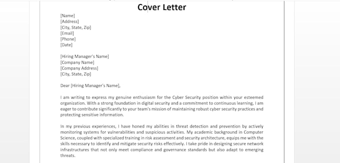 Write a professional and tailored cover letter that gets you interviews ...