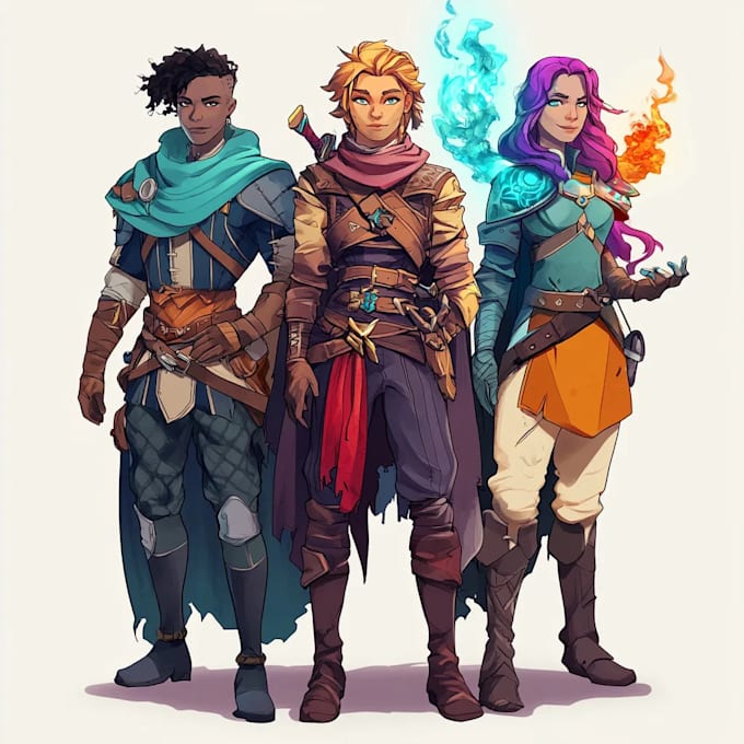 Draw dnd, fantasy character and dnd character art for you by Faypson ...