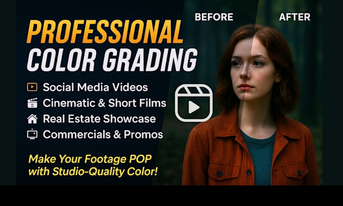 Do cinematic video color grading and correction by Thami_choice | Fiverr