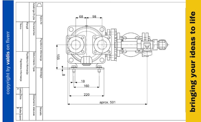 Make 2d technical drawings autocad, mechanical drawing by Emilcongli | Fiverr