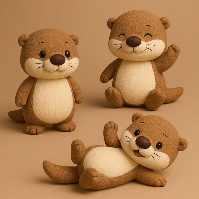 Create 3d plushie character, animal, mascot, toy model using blender ...