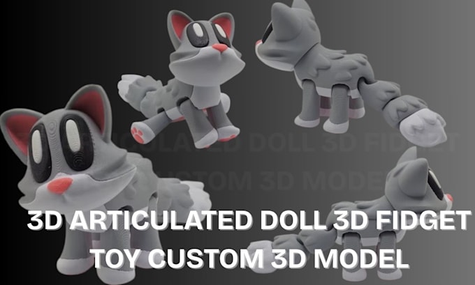 3d articulated flexi model or articulated model ready for 3d printing ...