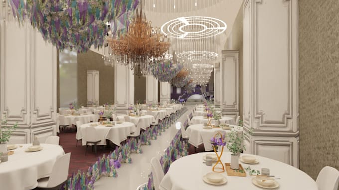 Decorate 3d wedding hall, event centre,banquet furniture,bridal couch ...