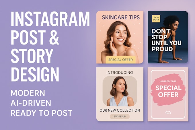 Design stunning instagram posts and stories using ai by Djele_0 | Fiverr