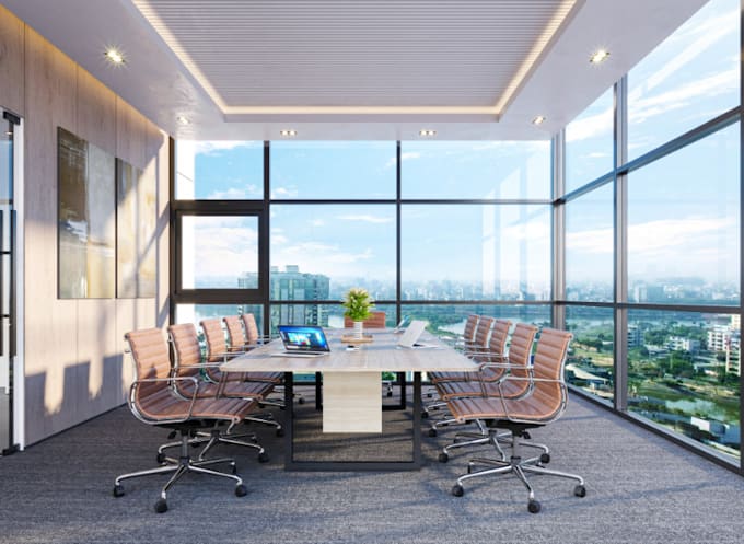 Retouch 3d office interior,meeting room,gym design,jewelry store,enscape render by Alwakeell ...