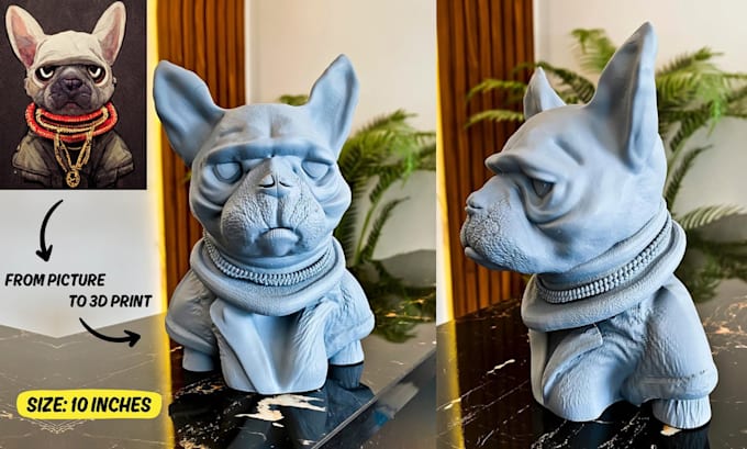 Convert image to 3d model, 2d to 3d toy, print and paint, stl file, by ...