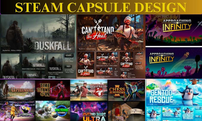 Do steam capsule art game banner game ui game poster game logo steam graphics by Japgid | Fiverr