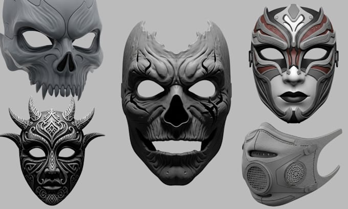 Sculpt custom 3d print ready cosplay 3d mask model helmet armor weapon ...