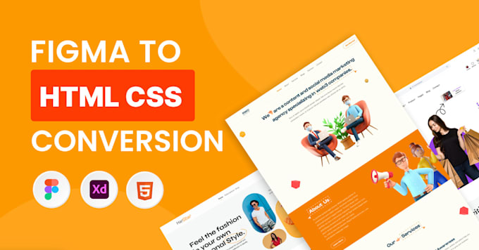 Figma to clean html and css code by Hsdevelopers | Fiverr