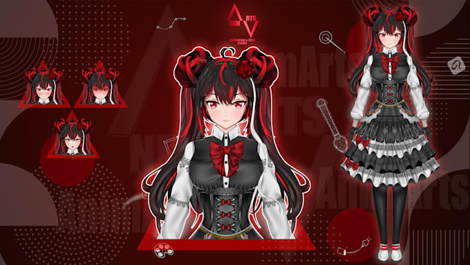 Design live2d vtuber model and do high quality live2d rigging for vtubers by Ayn_animarts | Fiverr