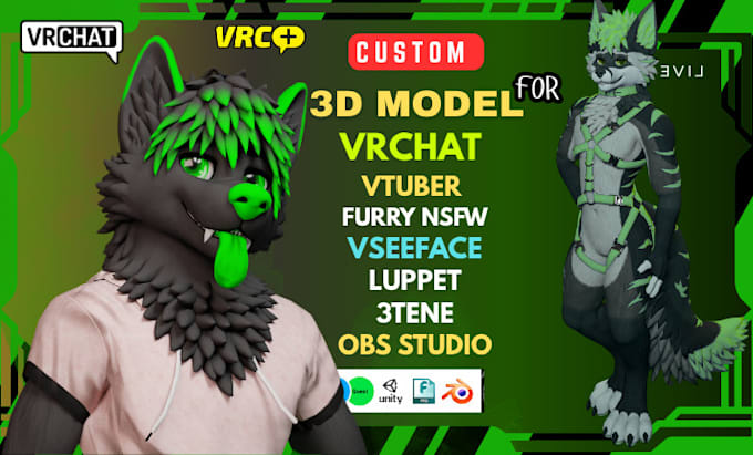 Model and rig your vrchat nsfw vtuber avatar with custom clothing and props ffix by Smith ...