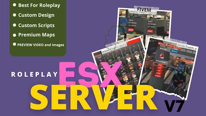 Develop and optimize your custom fivem rp server with scripts, cars, and eup by Rpforge | Fiverr