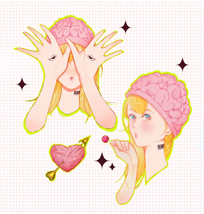 Draw custom character headshot sheet by Fati_biya | Fiverr