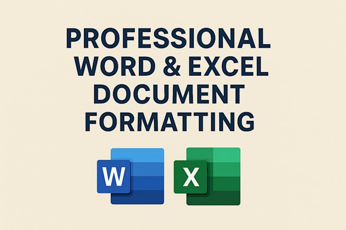 Create and format microsoft word and excel documents by Mahmoudezzat718 | Fiverr