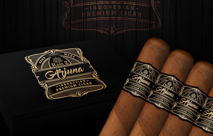 Design a creative premium cigar brand, label, box and cigar logo for ...